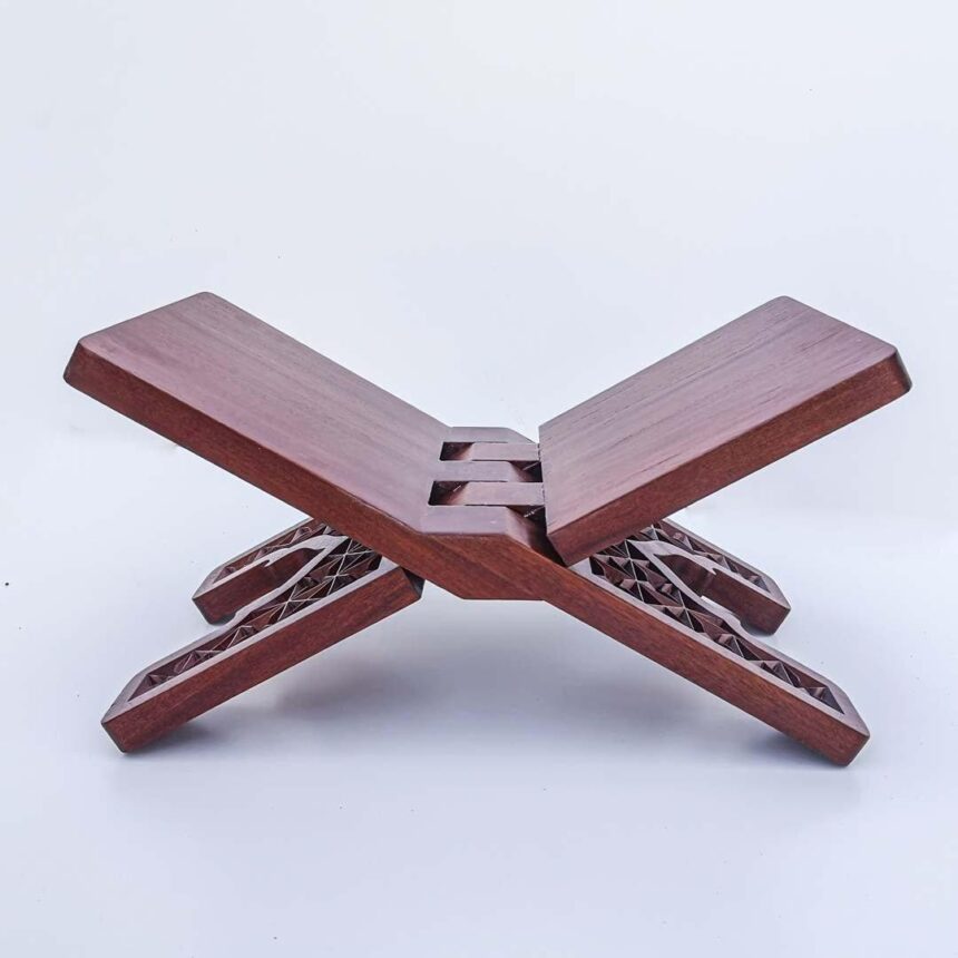Beautiful Carved Folding Quran Stand - Enhance Your Practice